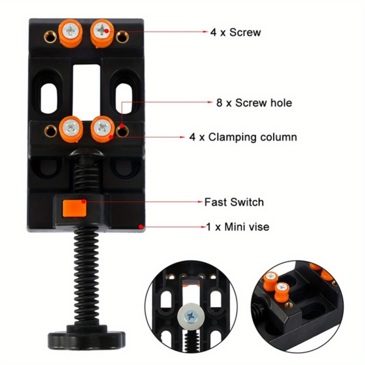 Mini Drill Press Vise Clamp Table Bench Nuclear - Temu
