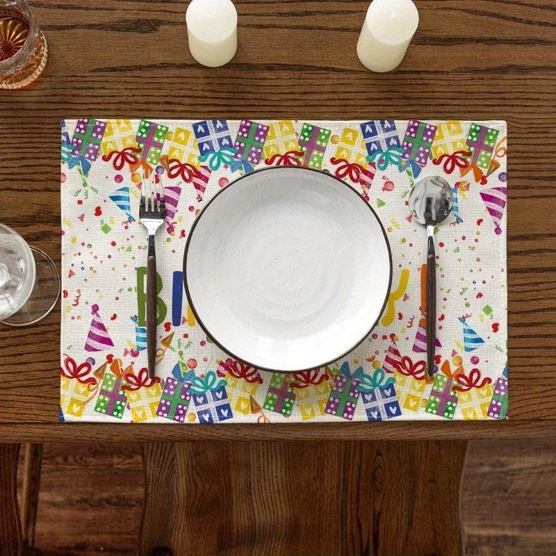 Happy Birthday Placemats For Restaurant Polka Dot Table Mats - Temu ...