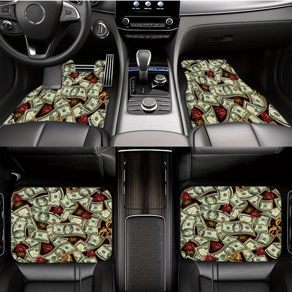 dollar printed car floor mats non slip car Temu