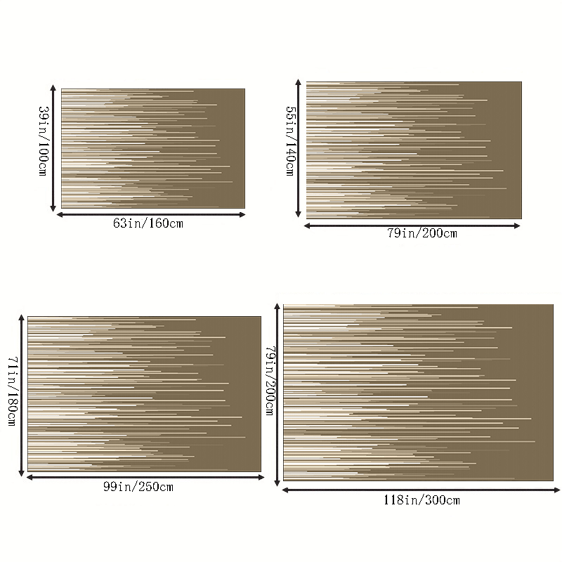 Imitation Cashmere Simple Straight Line Stripe Large Carpet - Temu New ...