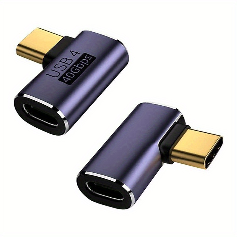 Usb C Adapter Side Bend Right Angle Type C Male Female - Temu