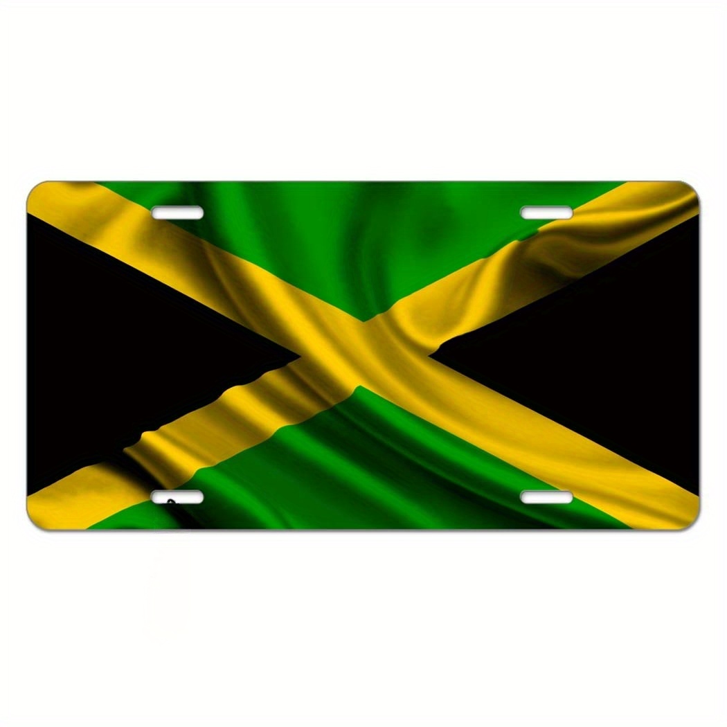 jamaican flag front license plate cover green decorative license plates ...
