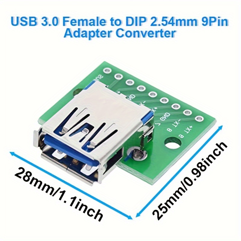 Usb Male Connector/ Mini Micro Usb Dip Adapter Female - Temu Australia