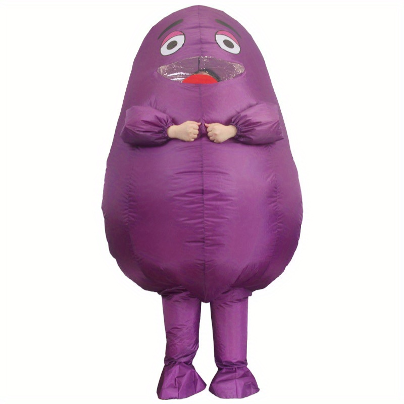 Grimace Inflatable Costume Funny Air Blow Costumes New Year - Temu