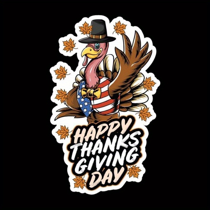 Cute Thanksgiving Turkey Vinyl Car Decor Decal Sticker - Temu Ireland