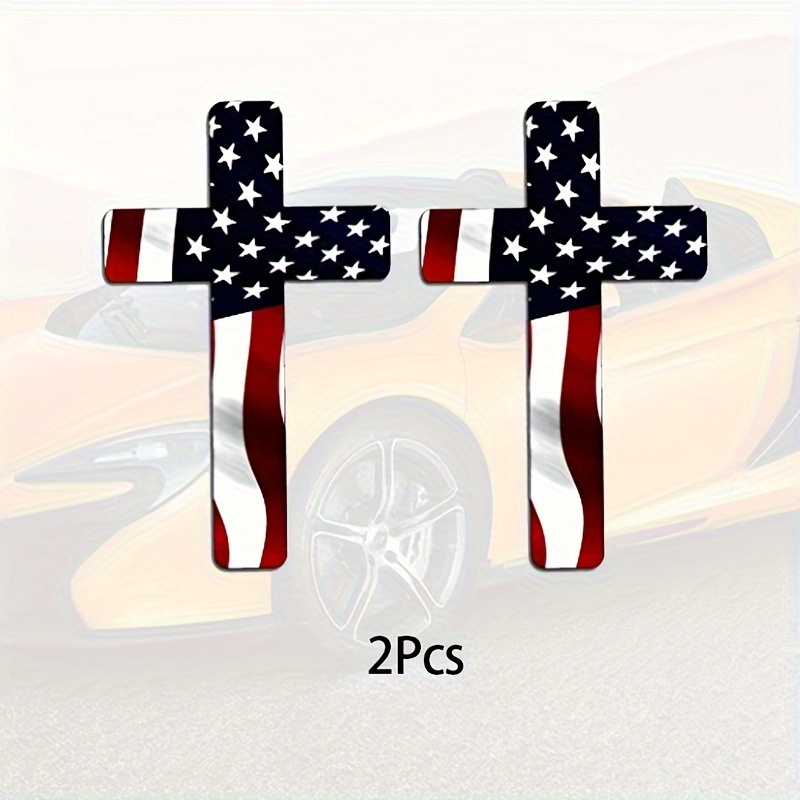 Cross Decal Sticker American Flag Usa - Temu Australia