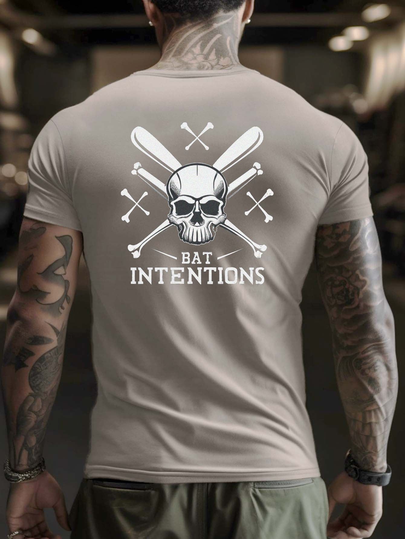 "bat Intentions" Print T shirt Men Casual Short Sleeve Top - Temu New ...