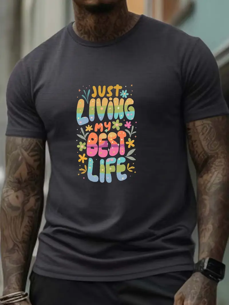 Plus Size Mens Stylish Loose Alphabets Pattern Shirt Casual Temu