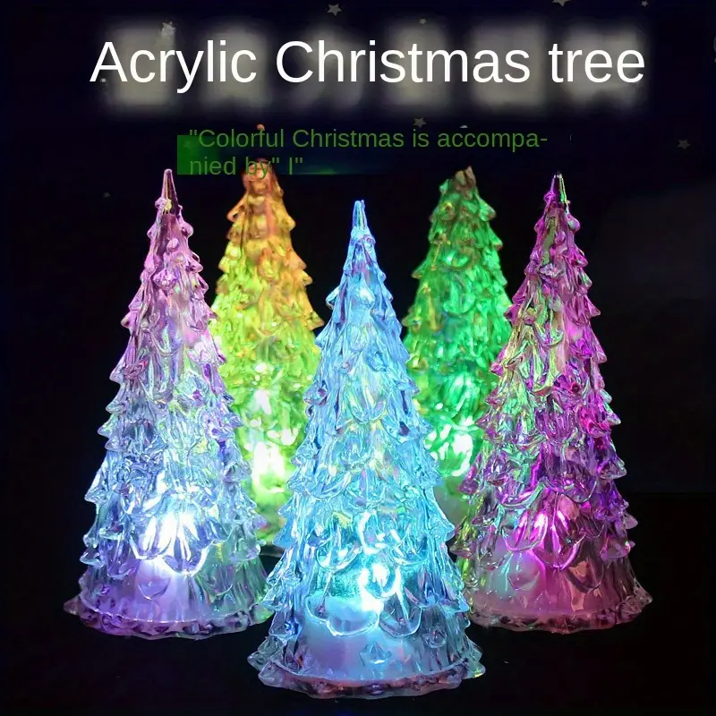 1pc Multicolored Crystal Led Night Light Christmas Tree Night Light ... 1pc Multicolored Crystal Led Night Light Christmas Tree Night Light ...