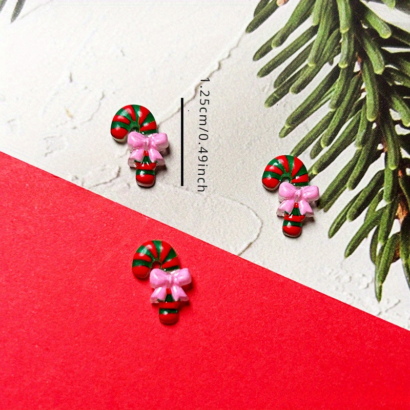 New Cute Shiny Cartoon Christmas Walking Stick Mini Resin - Temu Canada