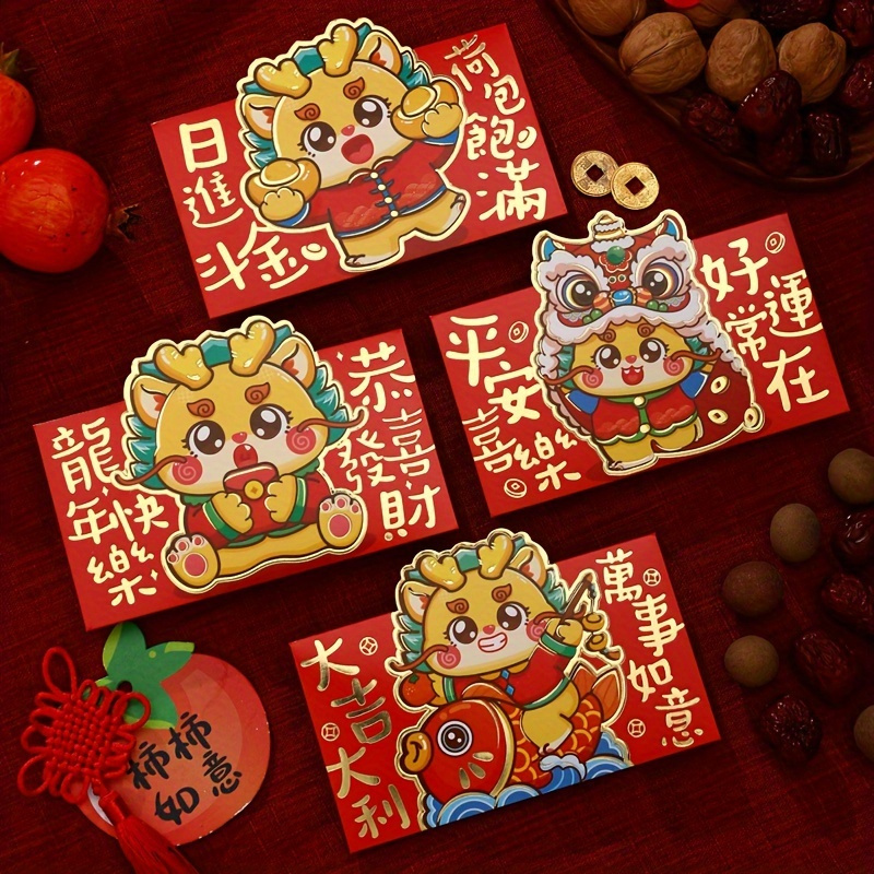 Spring Festival New Year Money Envelopes Cute Cartoon - Temu