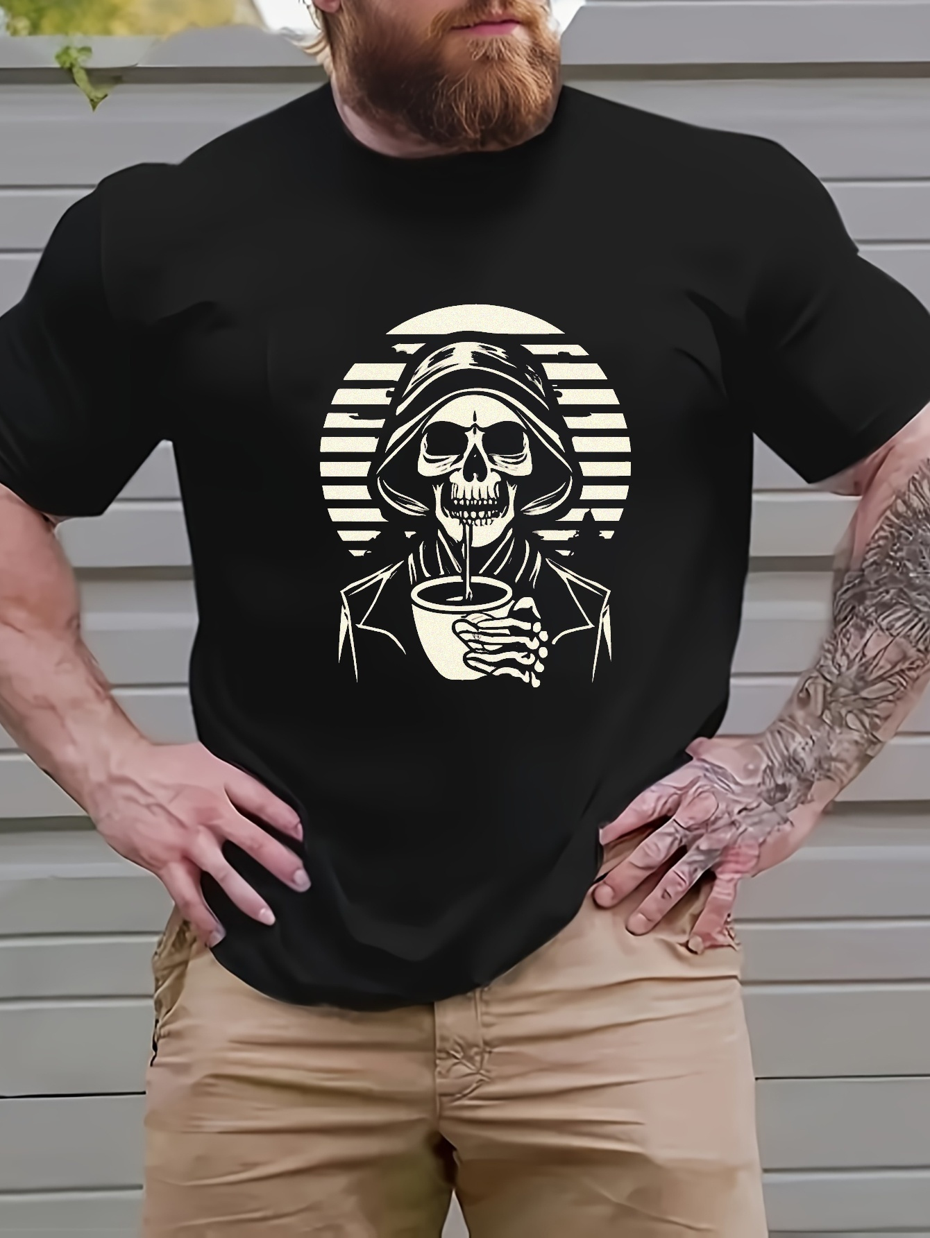 plus size men's tees halloween skeleton graphic print t - Temu Australia