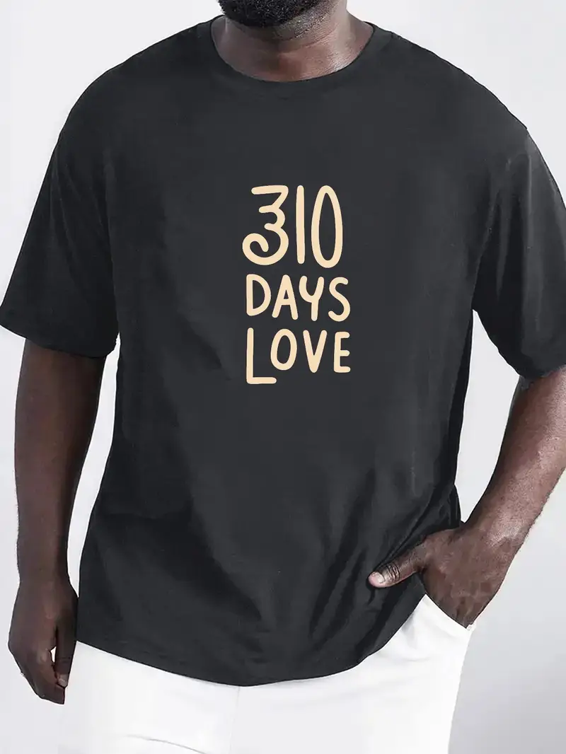 Mens Stylish 310 Days Love Pattern Shirt Casual Breathable Temu Ireland