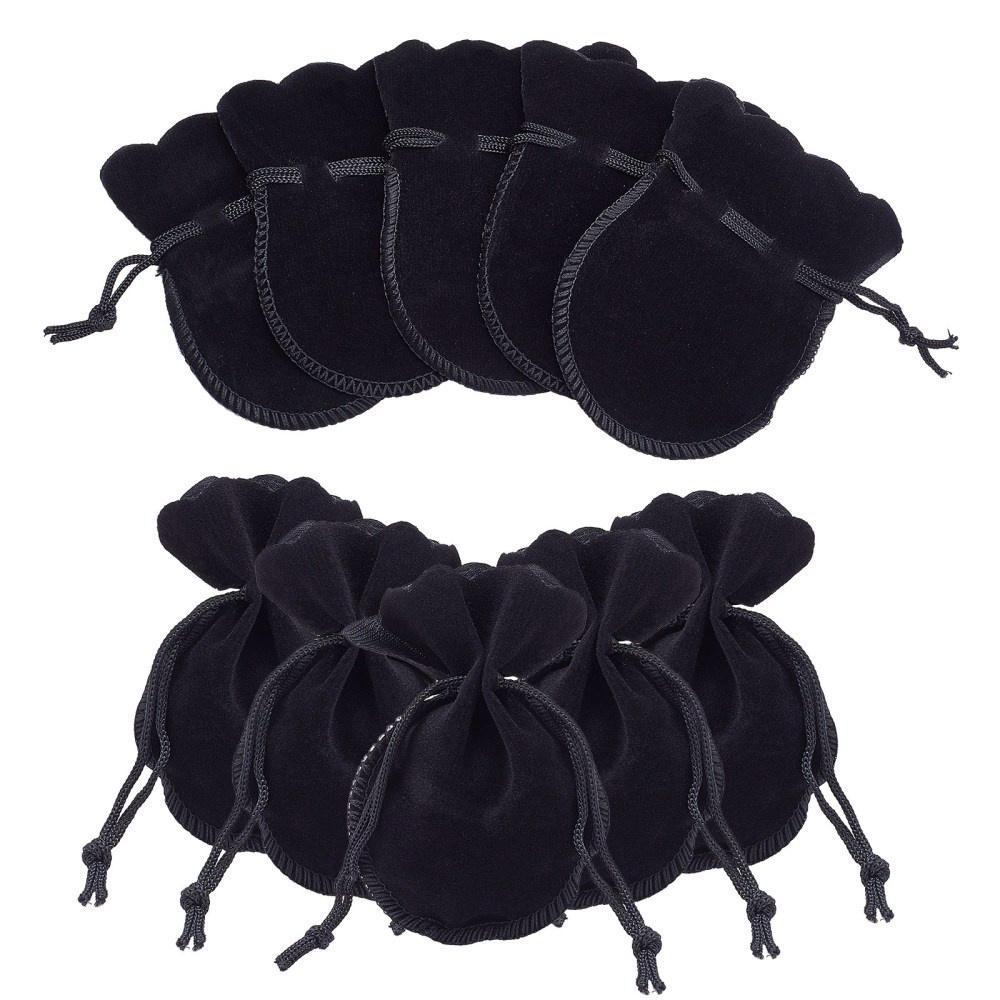 Black Gourd Velvet Bag Small Jewelry Bag Gift Pouch - Temu Canada
