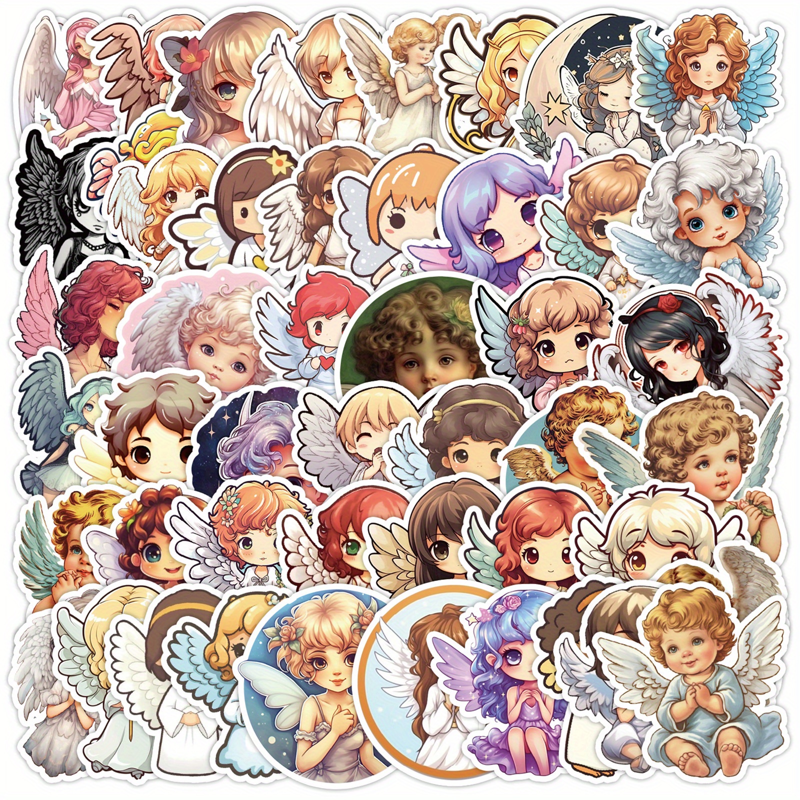 Pure Little Angel Waterproof Doodle Sticker Laptop Phone - Temu New Zealand