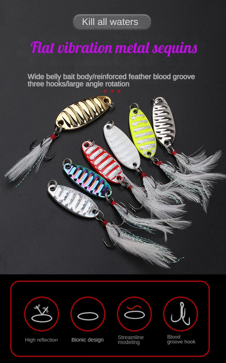Vibration Metal Lure Fishing Spoon Artificial Hard Bait - Temu Australia