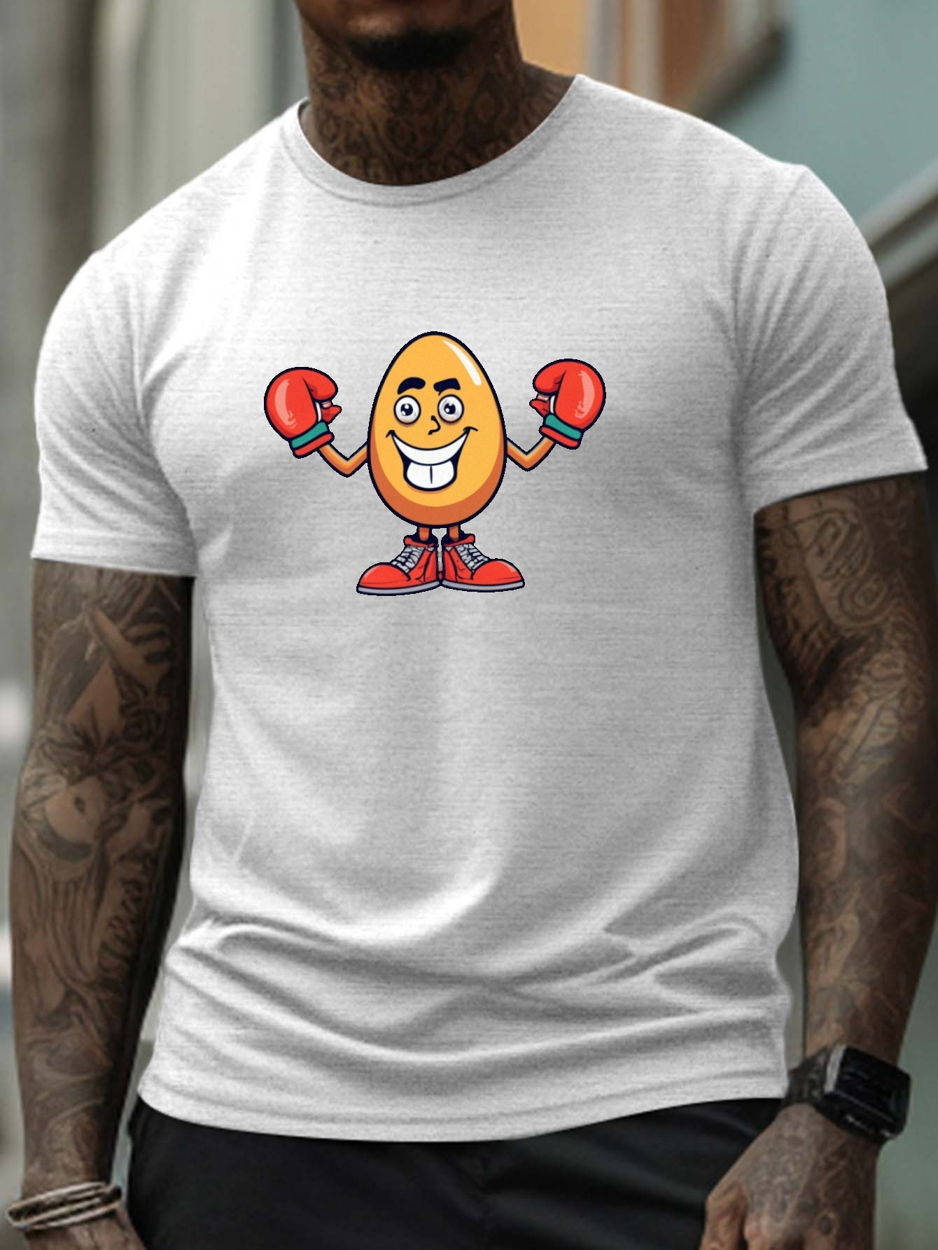 Plus Size T shirt Til Mænd Sjove Anime Æg T shirts Med - Temu Denmark