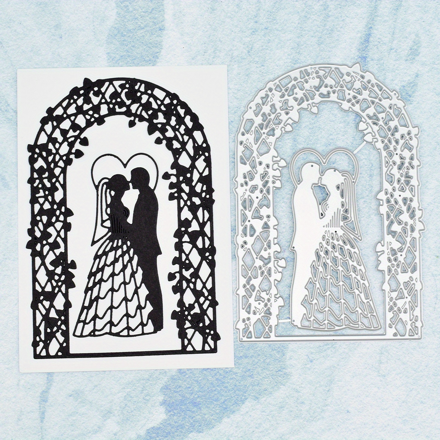 Wedding Flower Arch Bride And Groom Metal Cutting Dies - Temu Australia