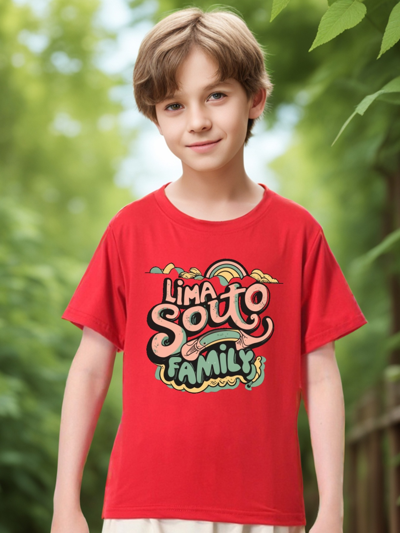 Boy's Souto Family Print Cute T shirt Clothing Casual Round - Temu New Zealand