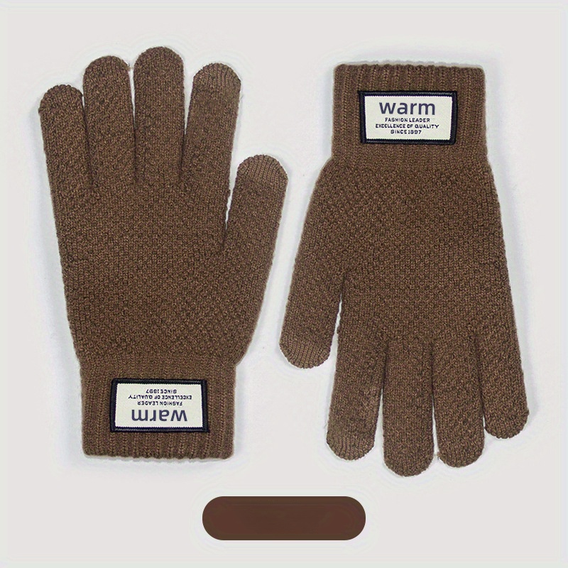 Gloves For Male Students In Autumn And Winter Thickened Screen Wool ...