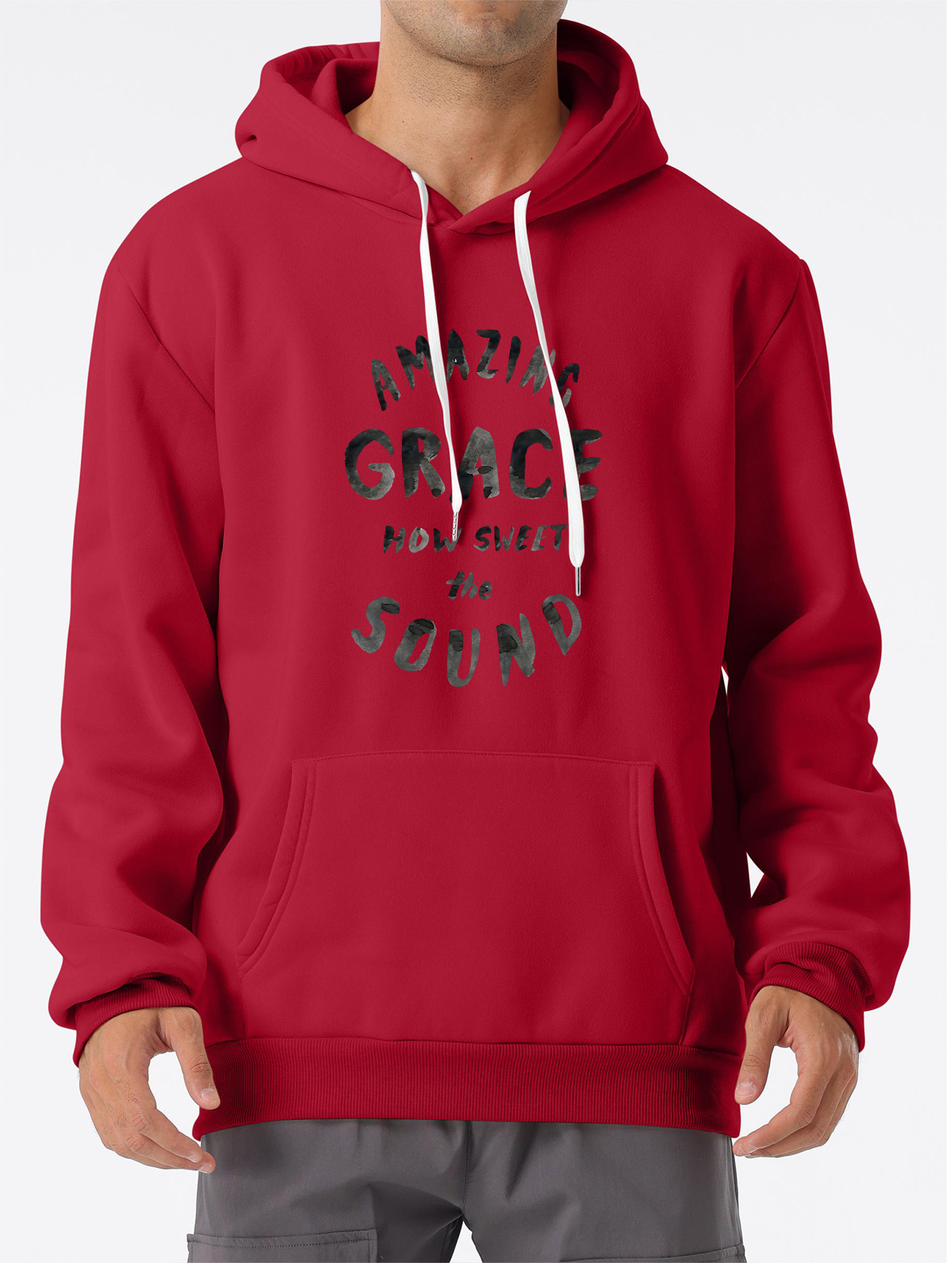 Letter Print Kangaroo Pocket Hoodie Casual Long Sleeve - Temu Canada