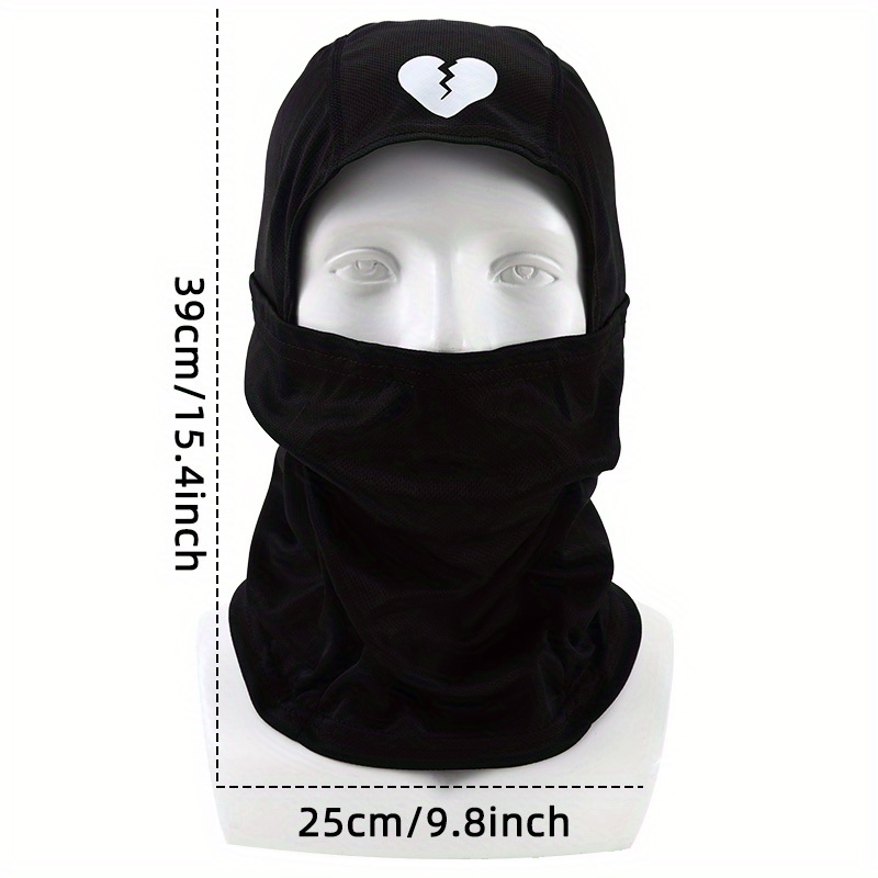 1pc outdoors balaclava broken love printed face mask hood cycling ...
