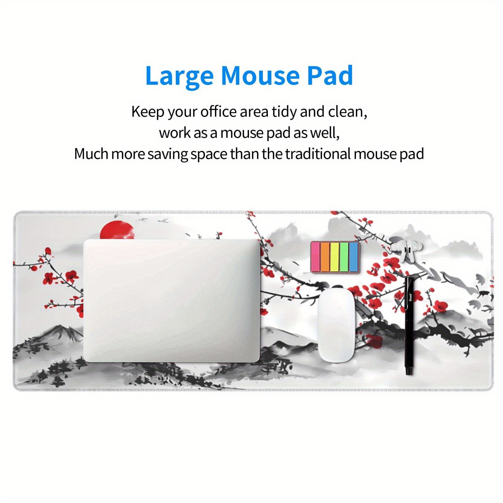Watercolor Cherry Mouse Pad Full Desk Japanese - Temu Canada