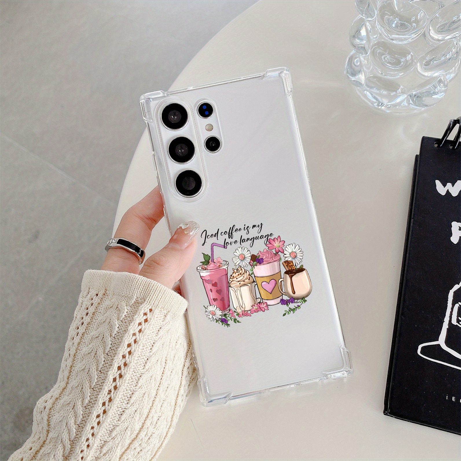 Simple Milk Tea Drink Graphic Protective Shockproof Phone - Temu Canada