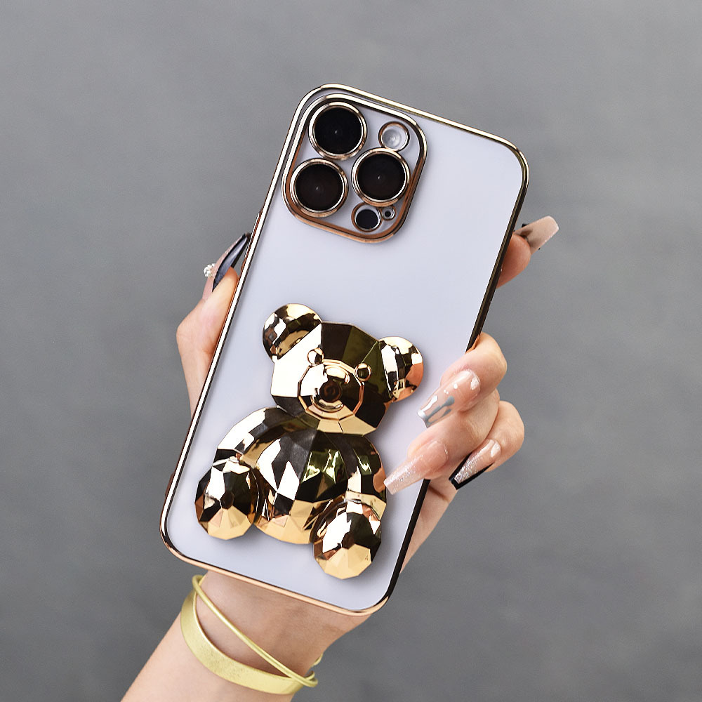 Electroplated Crystal Drill Bear Transparent Thickened - Temu Canada