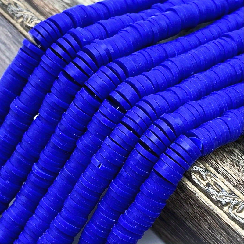 1 String Flat Round Polymer Clay Colorful Chip Disk Loose - Temu