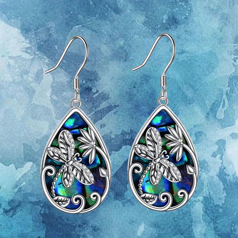 Cute Dragonfly Pattern Water Drop Earrings Birthday Gifts - Temu Canada