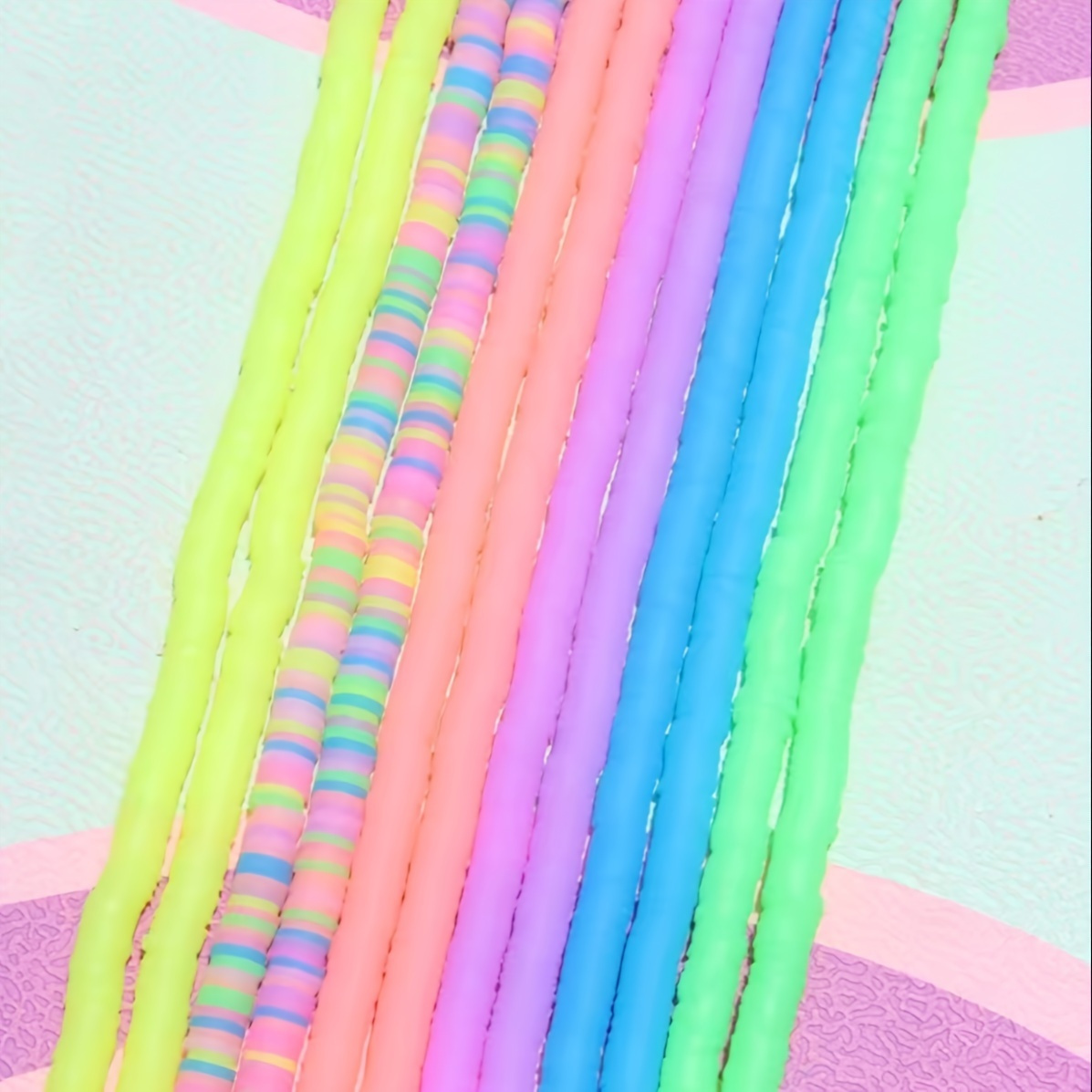 3 Strands Polymer Clay Mixed Jelly Color Series Spacer Beads - Temu Canada