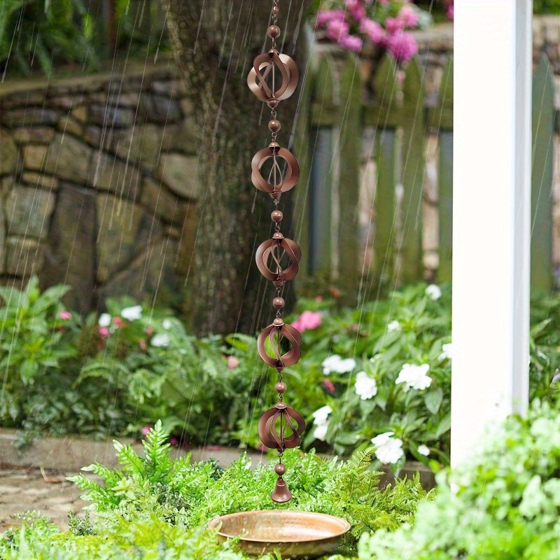 rotating rain chain hanging wind chime outdoor decoration - {region_name}