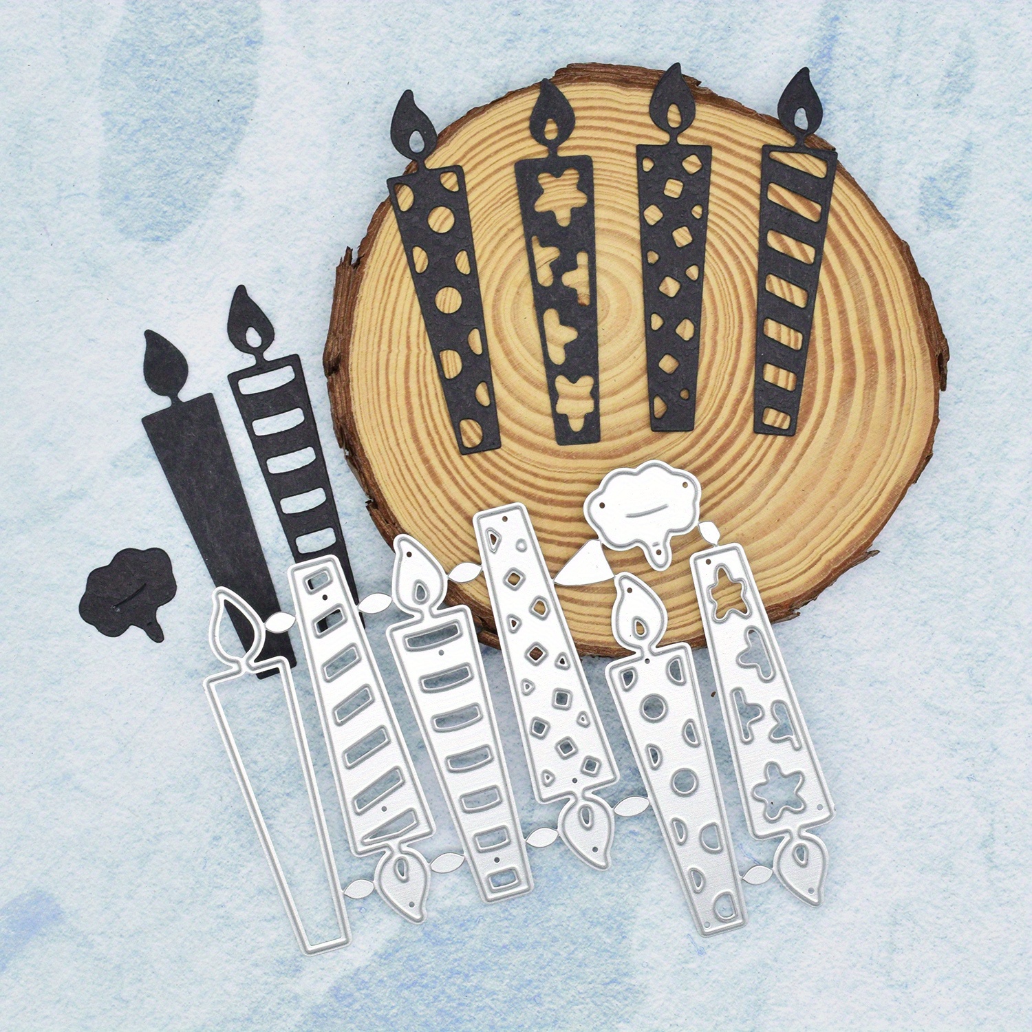 Candle Metal Cutting Die Birthday Diy Scrapbooking Album - Temu Australia