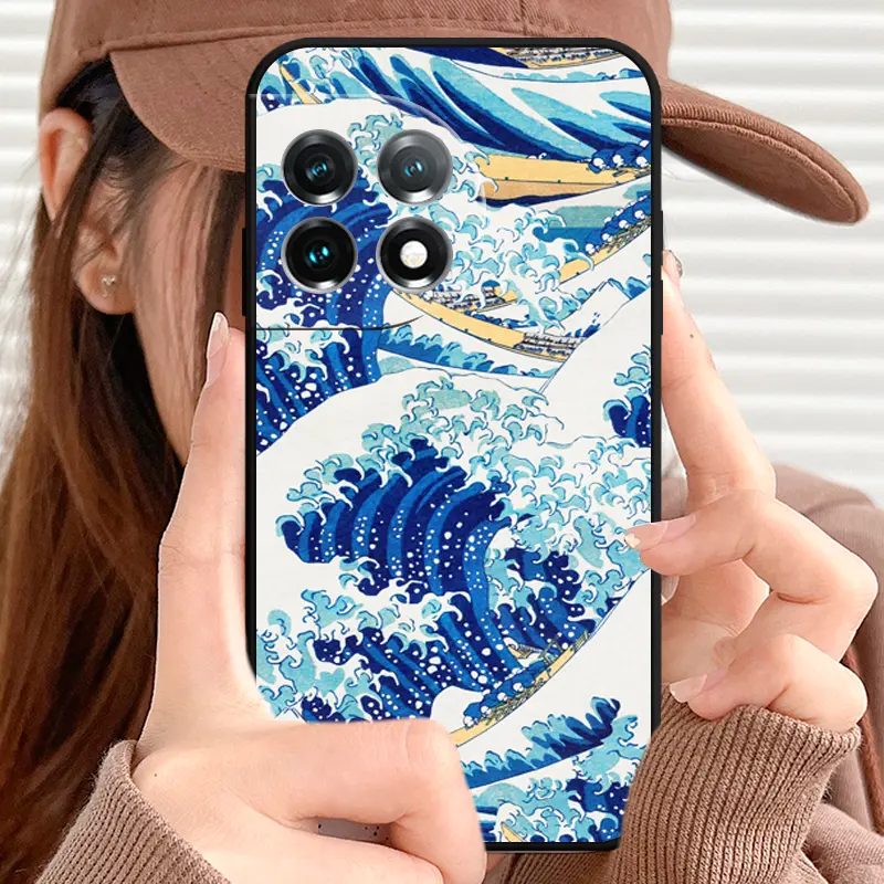 Coque Téléphone En Silicone Souple Tpu Anti Chute Cool Waves Temu France