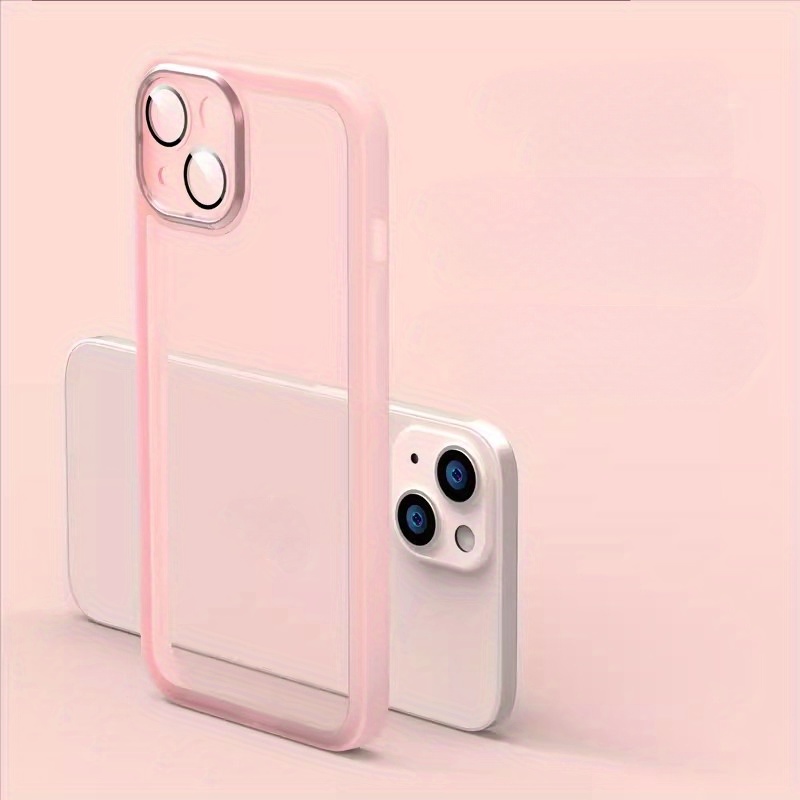 Transparent Simple Solid Color Suitable Iphone 15 Mobile - Temu Canada