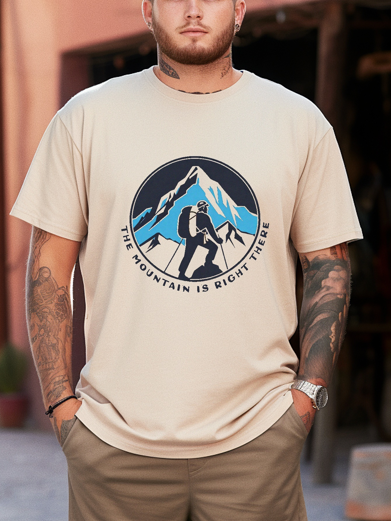 Plus Size Short Sleeve Tees Anime Mountain Graphic Print T - Temu Australia