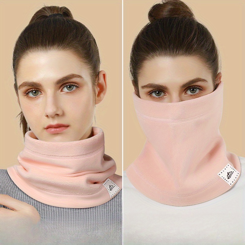 Mature Solid Color Velvet Neck Gaiter Elegant Soft Warm - Temu Canada
