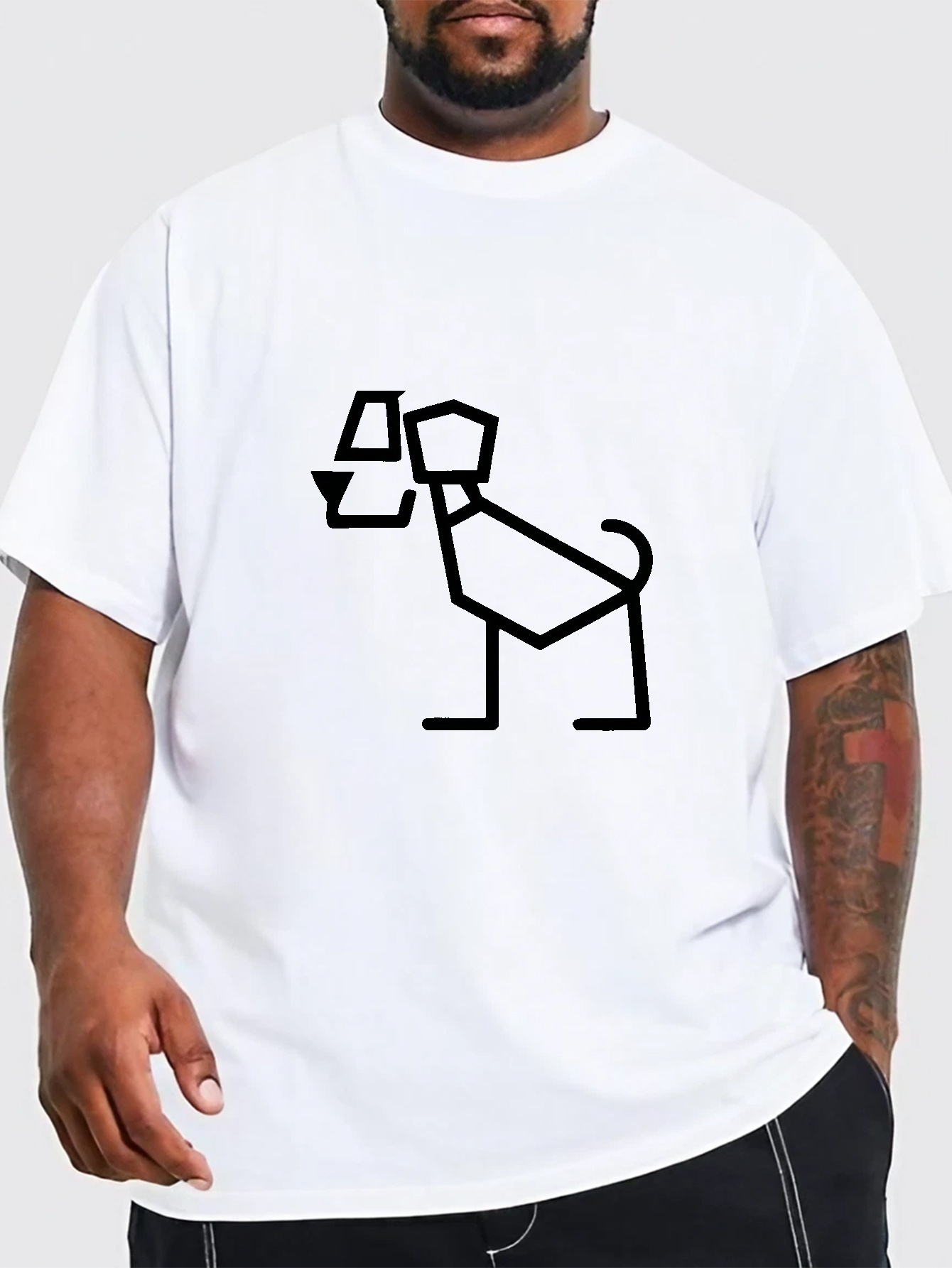 Plus Size Short Sleeve Tees Abstract Anime Dog Graphic Print - Temu New ...