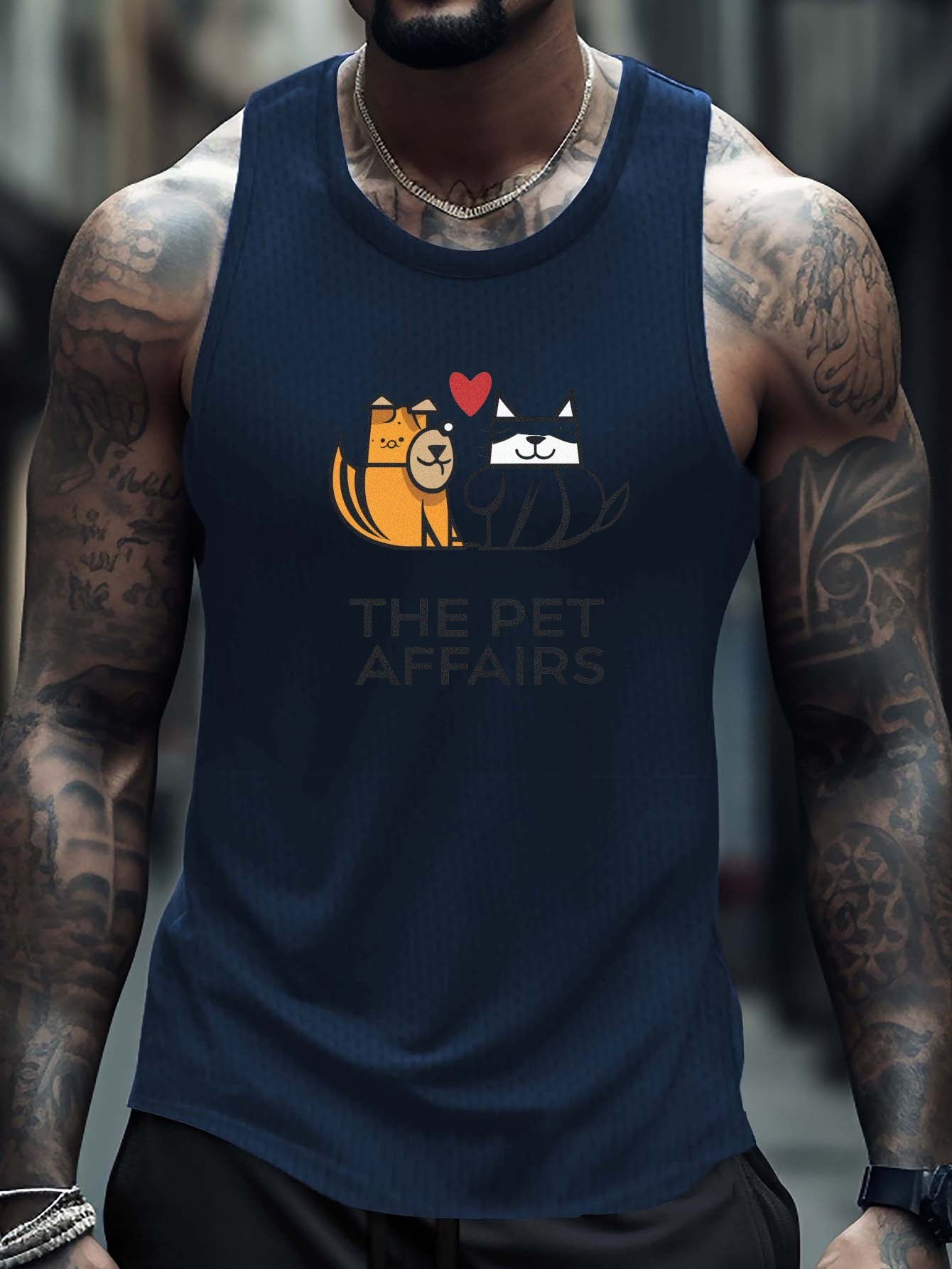 Men's Standard Size Mesh Tank Tops Pet Print Athletic Gym - Temu Denmark