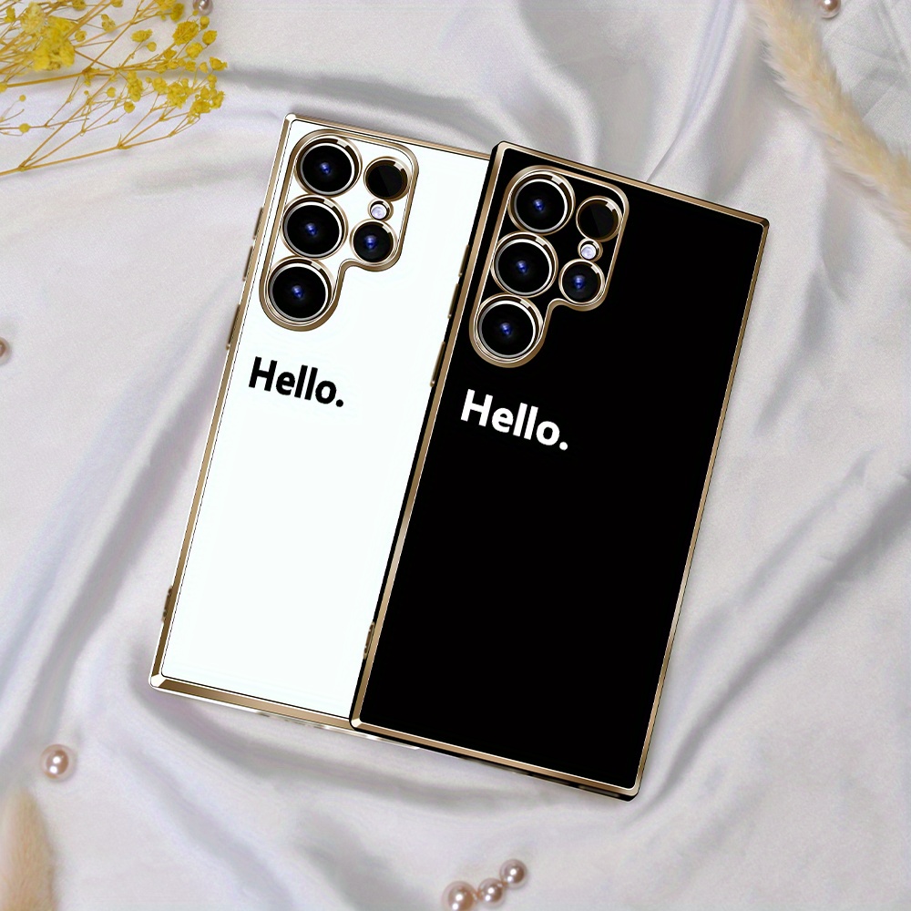 Samsung Hello.letter Pattern Design Luxury Electroplating - Temu Canada