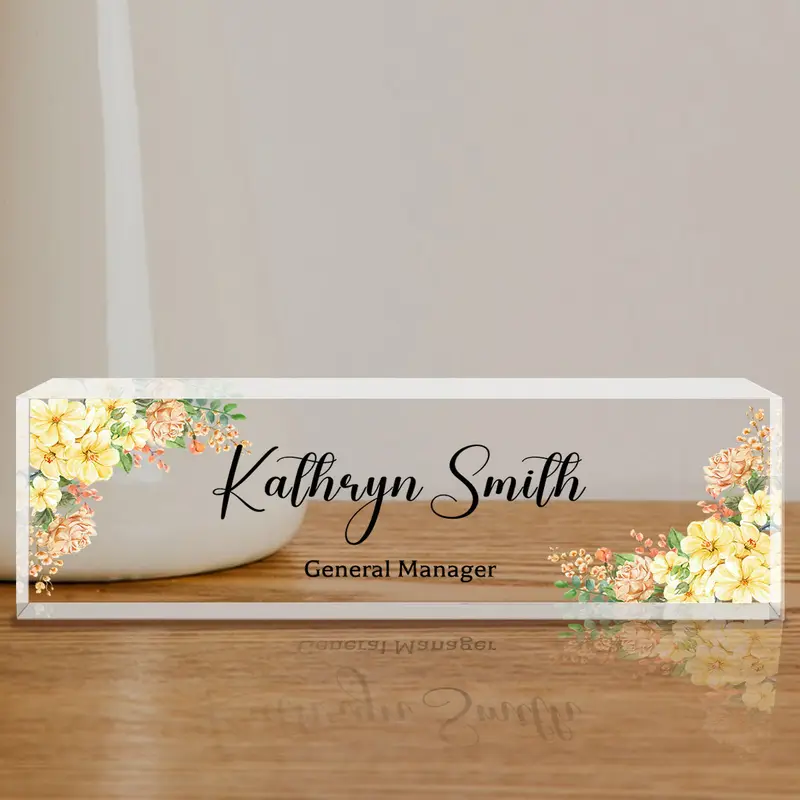 Desk Name Plate Personalized Custom Acrylic Name Plates Desk Temu Australia