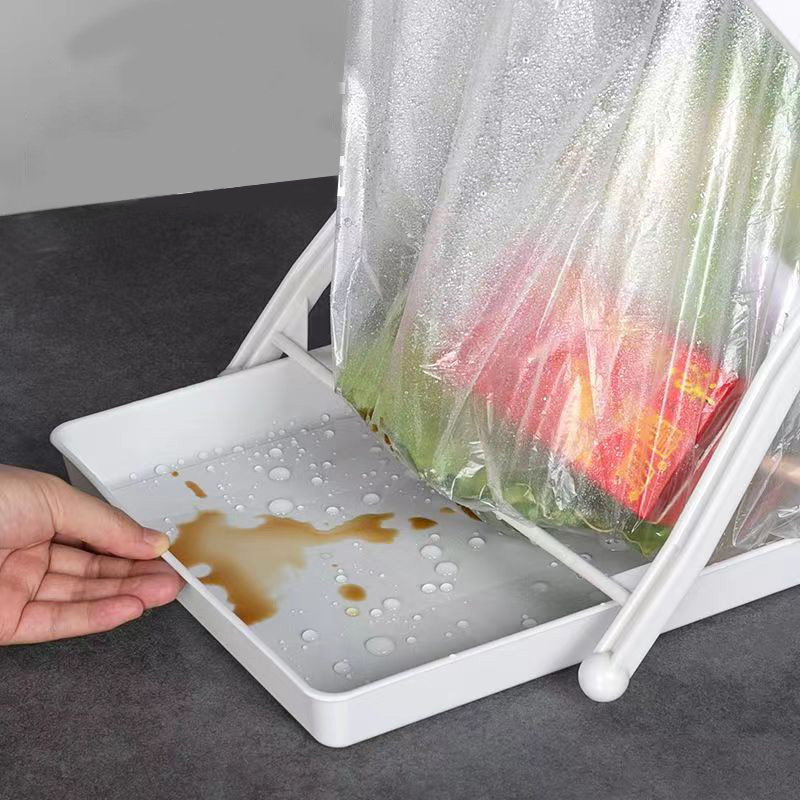 Baggy Rack Foldable Garbage Rack Tray Portable Garbage Bag - Temu
