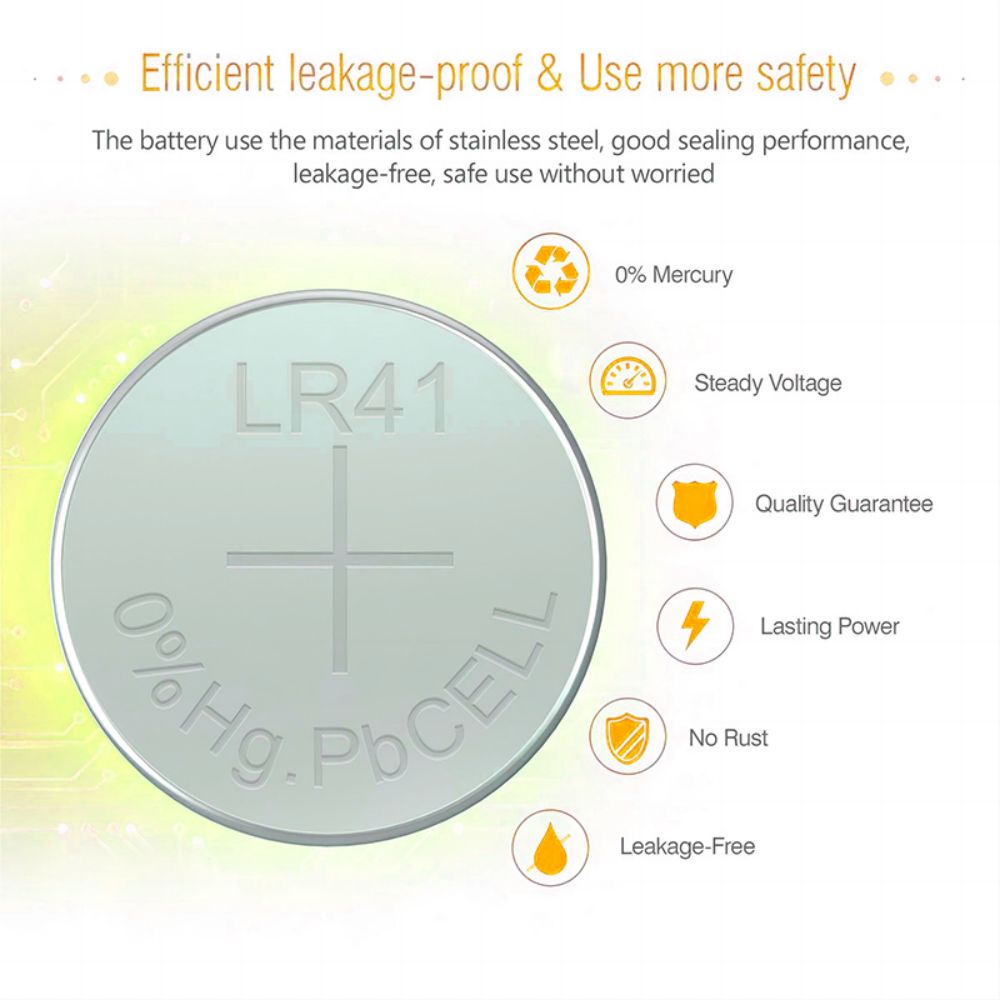 Lr41 Battery Ag3 Sr41 392 384 192 1.5v Battery - Temu United