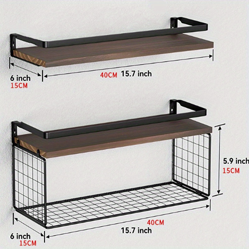 Wall Mounted Floating Shelves Rustic Wood Bathroom Shelves - Temu