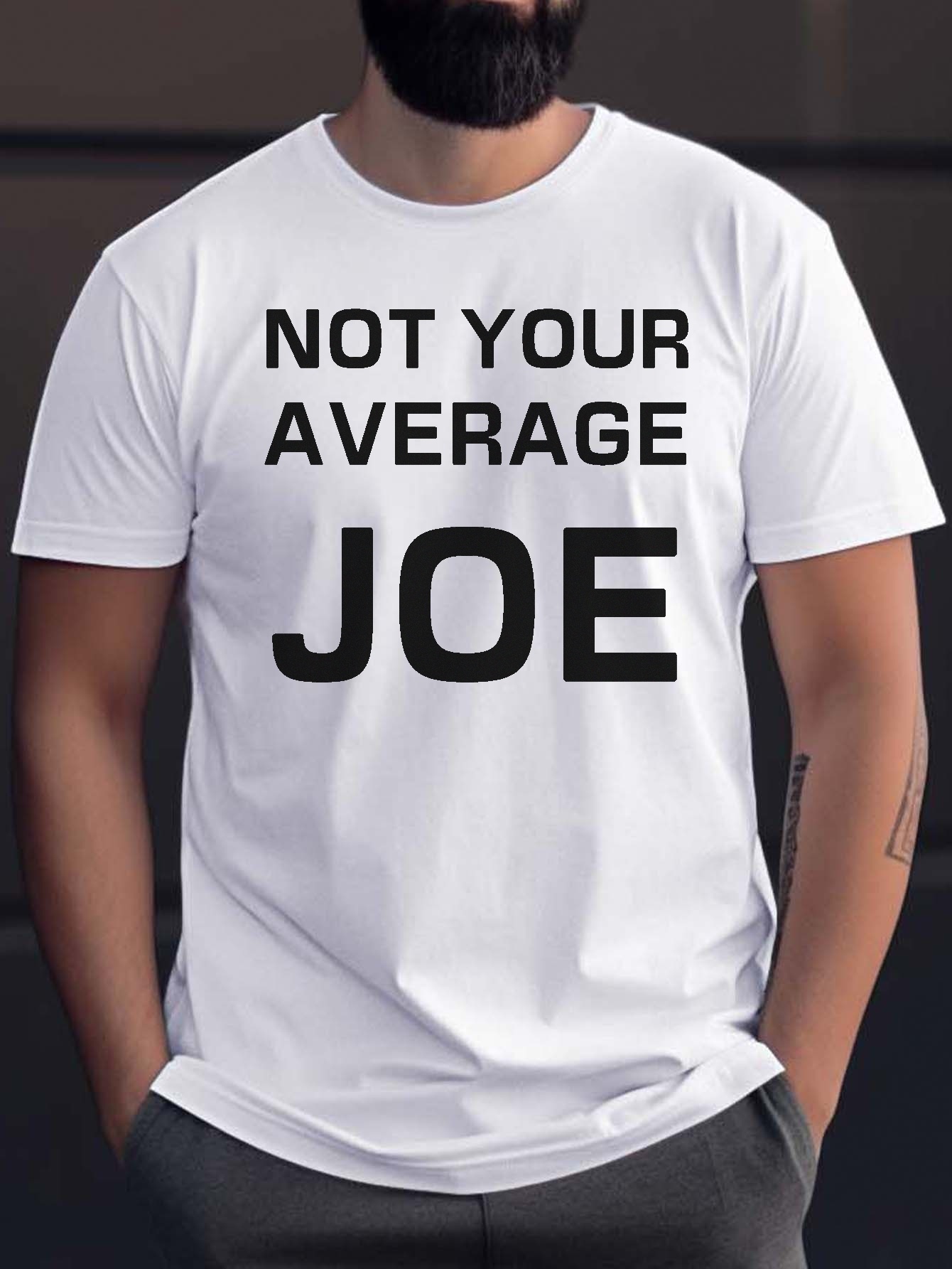 Average Joe Print T Shirt Tees Men Casual Short Sleeve T - Temu Australia