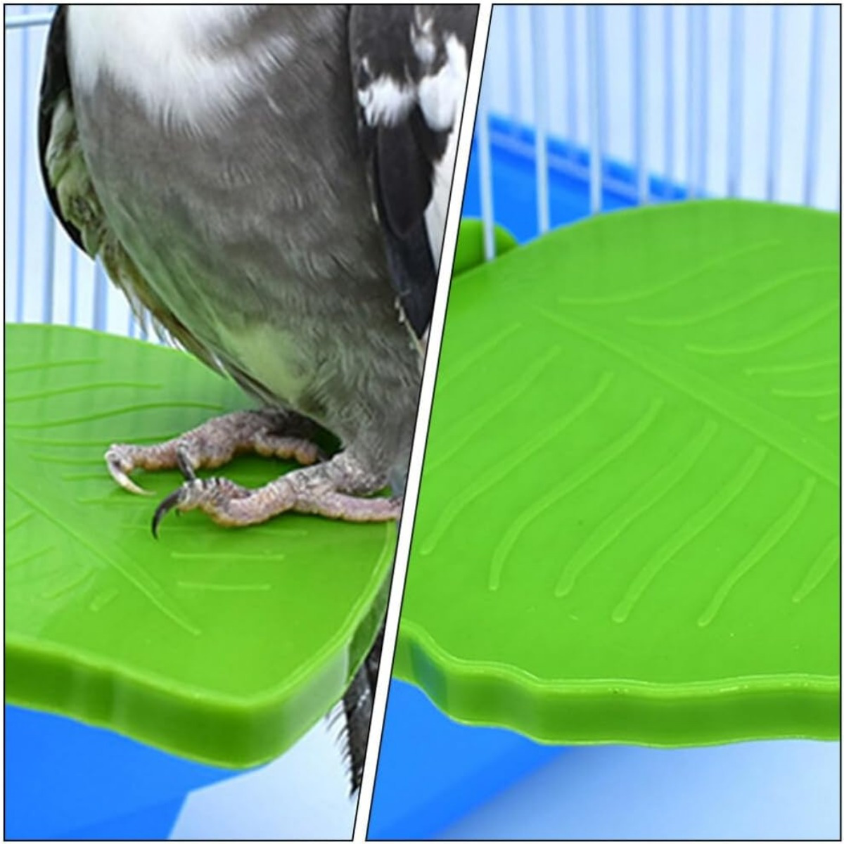 Bird Stand Platform Leaf Shape Parrot Perch Bird Cage - Temu