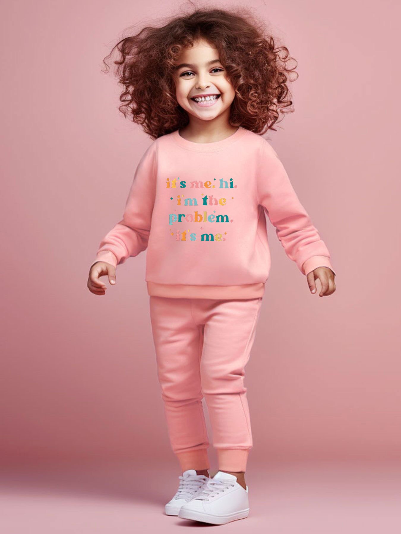 'm Problem 's Print Outfits Girls Trendy Versatile Sets - Temu Ireland