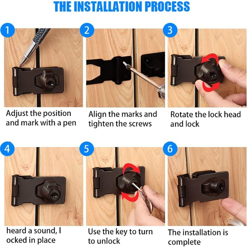 Buckle Lock Key Twist Knob Lock Suitable Small Doors - Temu