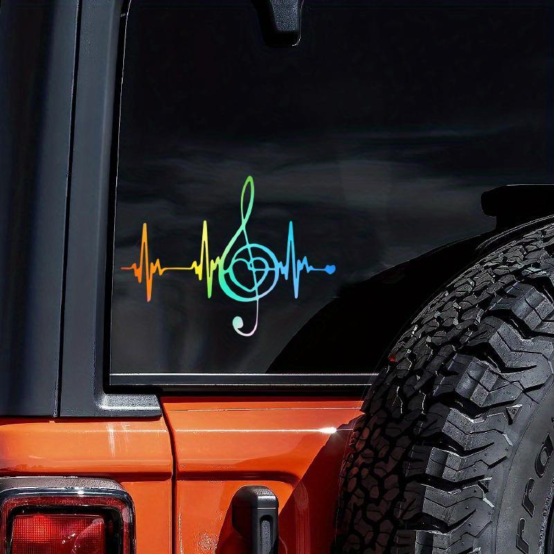 Music Makes Heart Beat Car Stickers Laptop Water Bottle Car - Temu ...